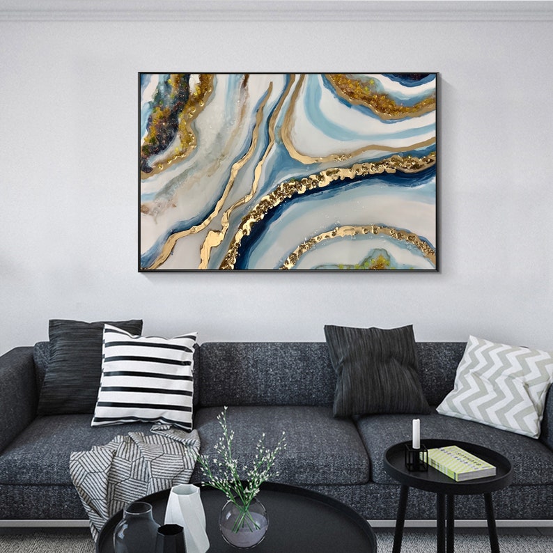 Resin Wall Artframed Wall Artgeode Wall Artcrystal Wall - Etsy