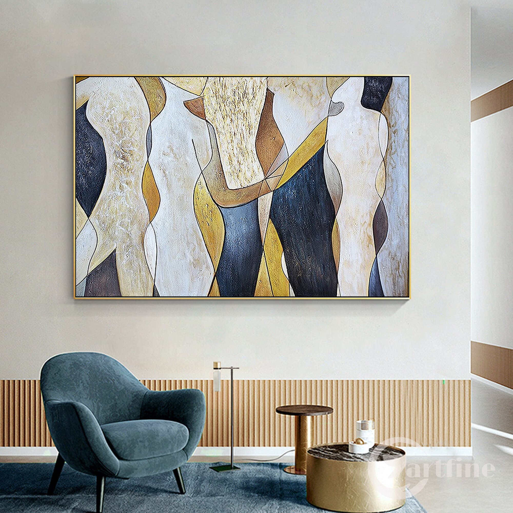 Abstract Portrait Wall Art Original Abstract Painting Canvas Portrait ...