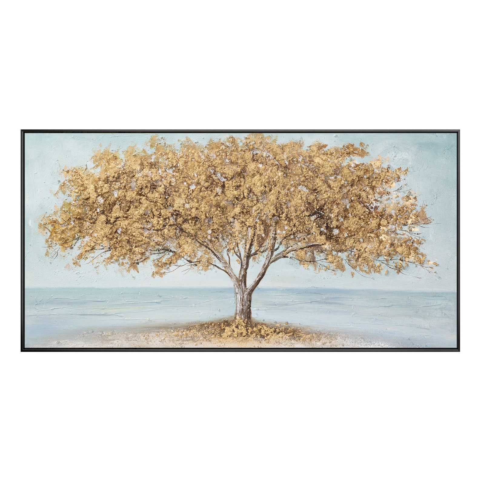 Abstract Gold Tree Painting Art on Canvas Extra Large Tree Tower ...