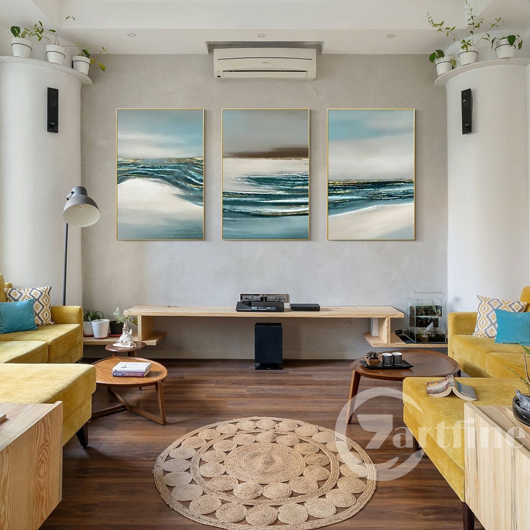 3 Piece Wall Art Abstract Original Painting on Canvas Set of 3 ...