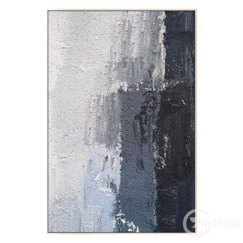 Original Minimalist Deep Blue Painting Frame Huge Blue Wall | Etsy