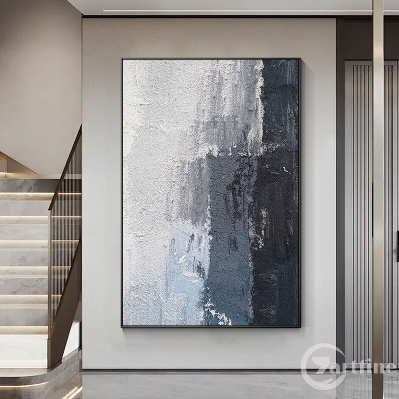 Original Minimalist Deep Blue Painting Frame Huge Blue Wall - Etsy