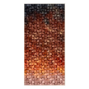 Abstract Deep Blue Brown Wall Art Mosaic Sculpture Textured Painting ...