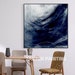 Deep Blue Ocean Painting Original Modern Abstract Canvas Art Pour ...