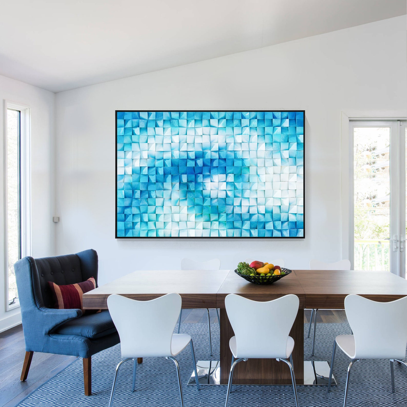 Wood Wall Art Abstract Wood Sculpture Art Horizontal Sea Painting ...