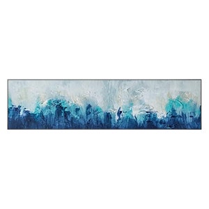 Abstract Blue Wall Art Canvas Painting Large Long Wall Art Modern Wall ...