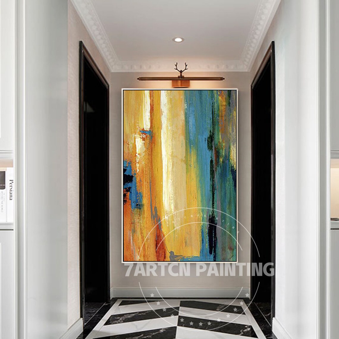 Extra Large Modern Abstract Painting Geometery Acrylic - Etsy