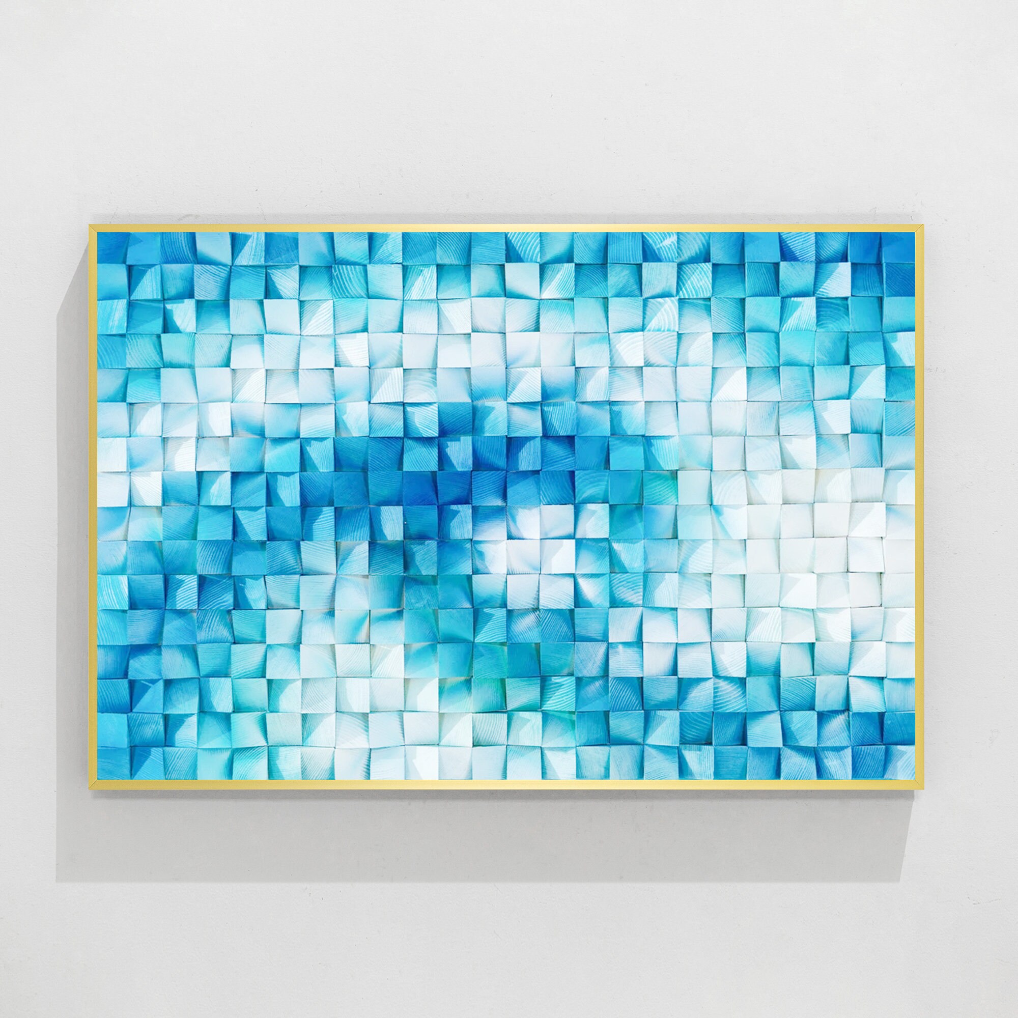 Wood Wall Art Abstract Wood Sculpture Art Horizontal Sea Painting ...