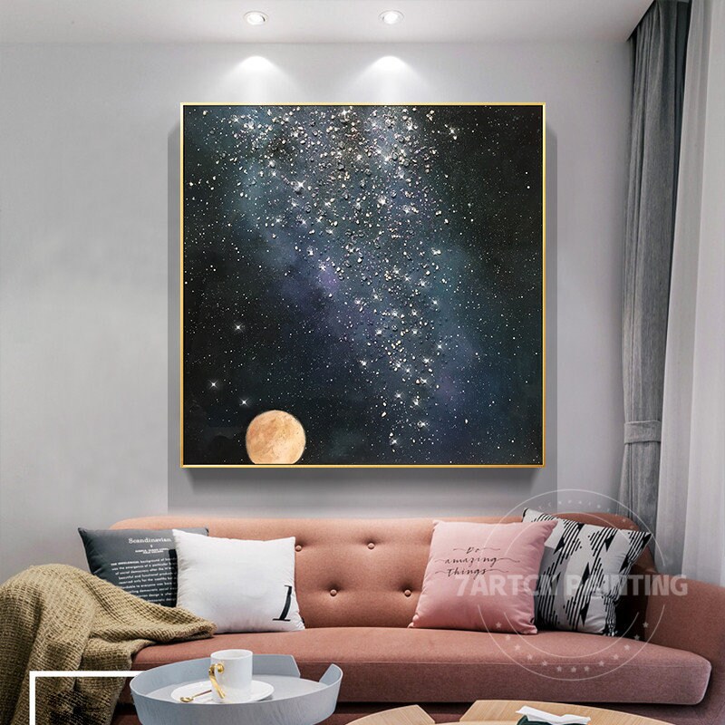 Epoxy resin art framed wall artUniverse ArtSpace Art Geode | Etsy