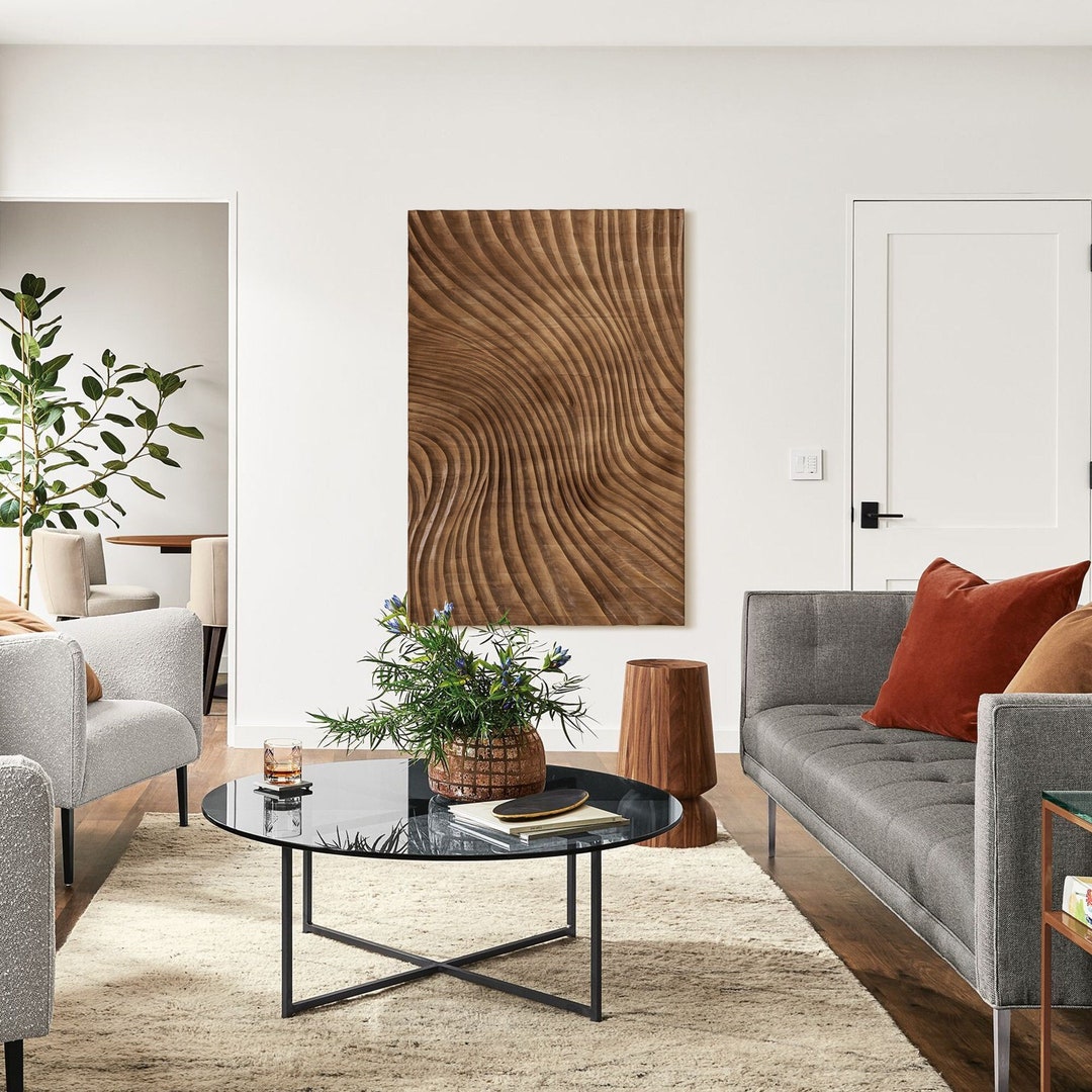 Wood Wall Art Geometric Wood Abstract Rustic Wood Sculpture Wood Block ...