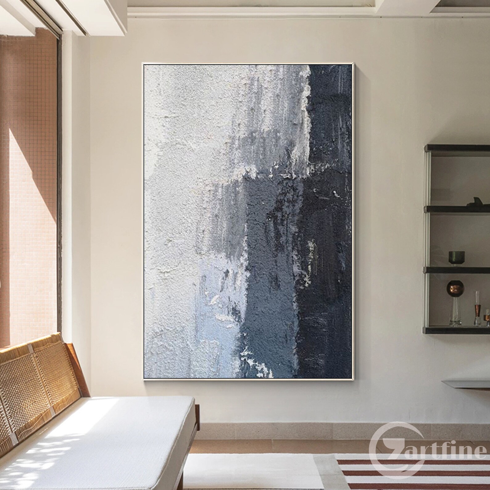 Original Minimalist Deep Blue Painting Frame Huge Blue Wall - Etsy