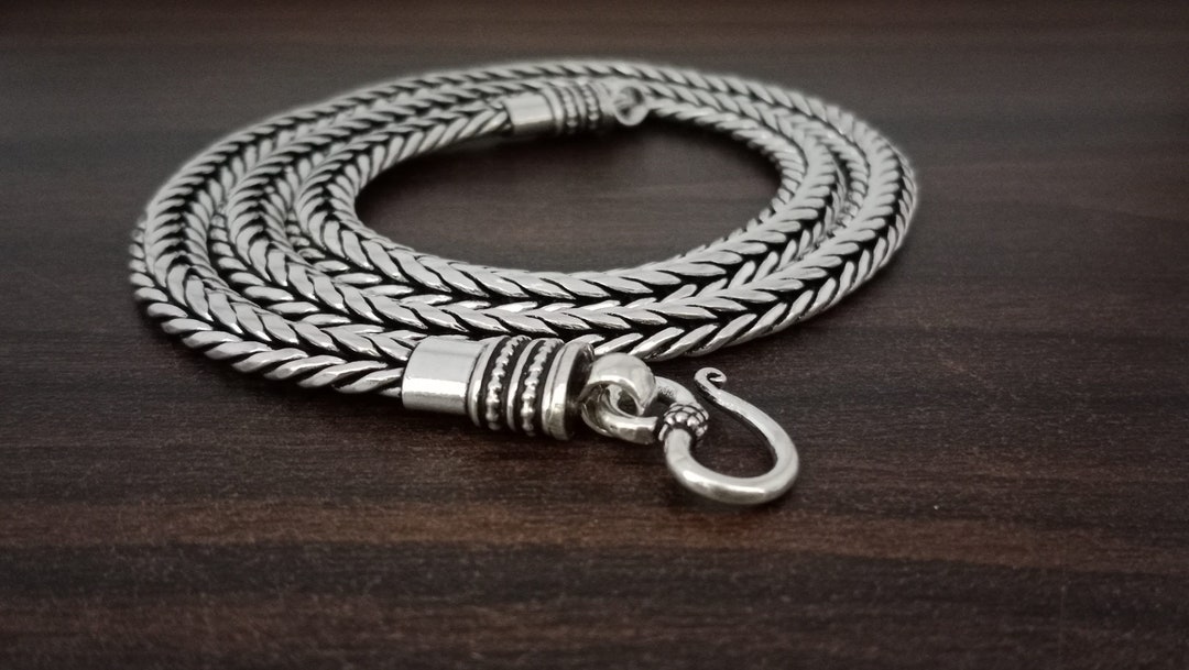 7.50mm Wide Wheat Chain | 925 Sterling Chain Necklace | Foxtail Chain ...