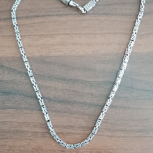 Round Byzantine Chain Necklace 925 Sterling Silver Necklace - Etsy