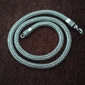 7mm Heavy Foxtail Weave Necklace | Solid 925 Sterling Silver Men's ...