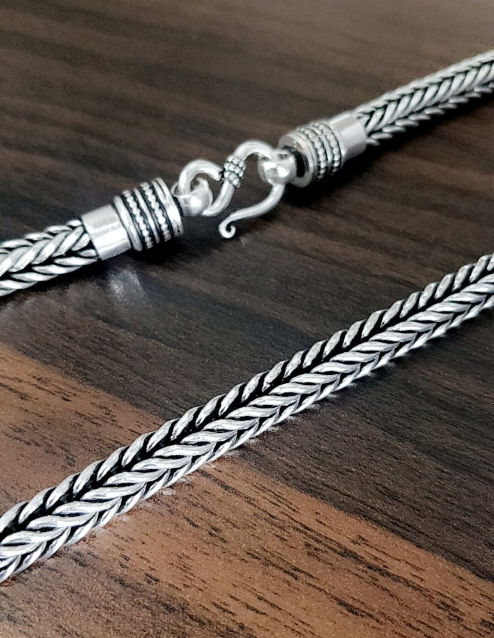 Solid 925 Sterling Silver Men's Chain Necklace Men's - Etsy