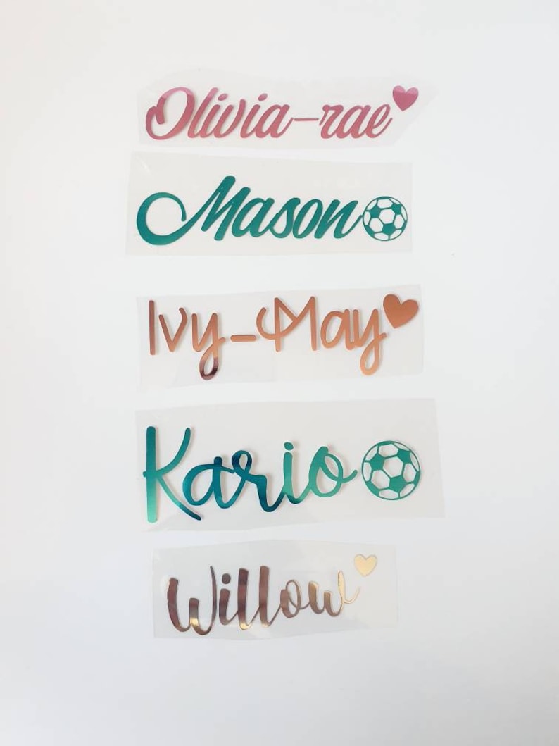 Personalised IRON ON decal custom name Iron On patch | Etsy