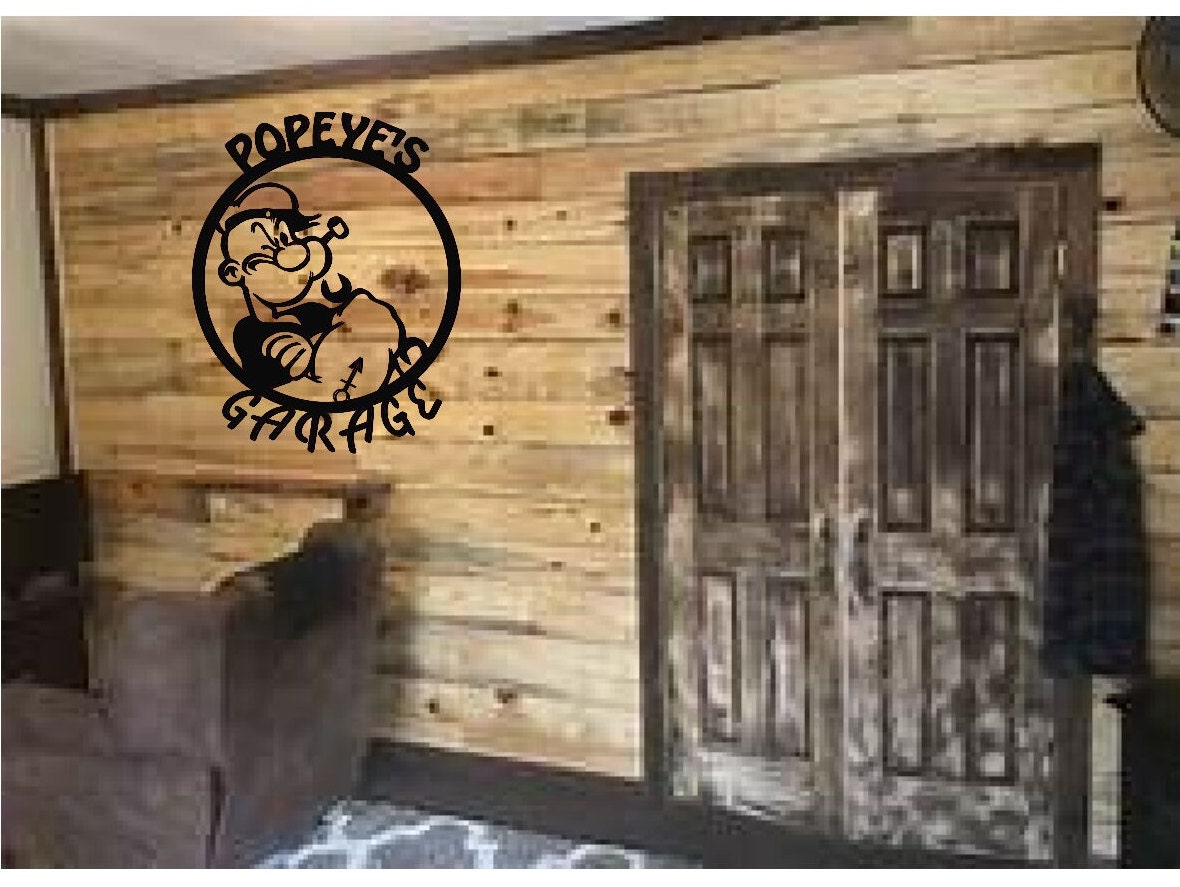 Popeye's Garage SVG,PNG, Popeye the Sailor, Cartoons, Man Cave, Shop ...