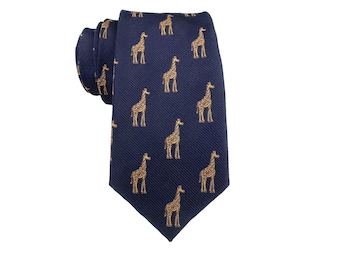 Navy Blue Crocodile Skinny Tie Mans Novelty Necktie Animal Print ...
