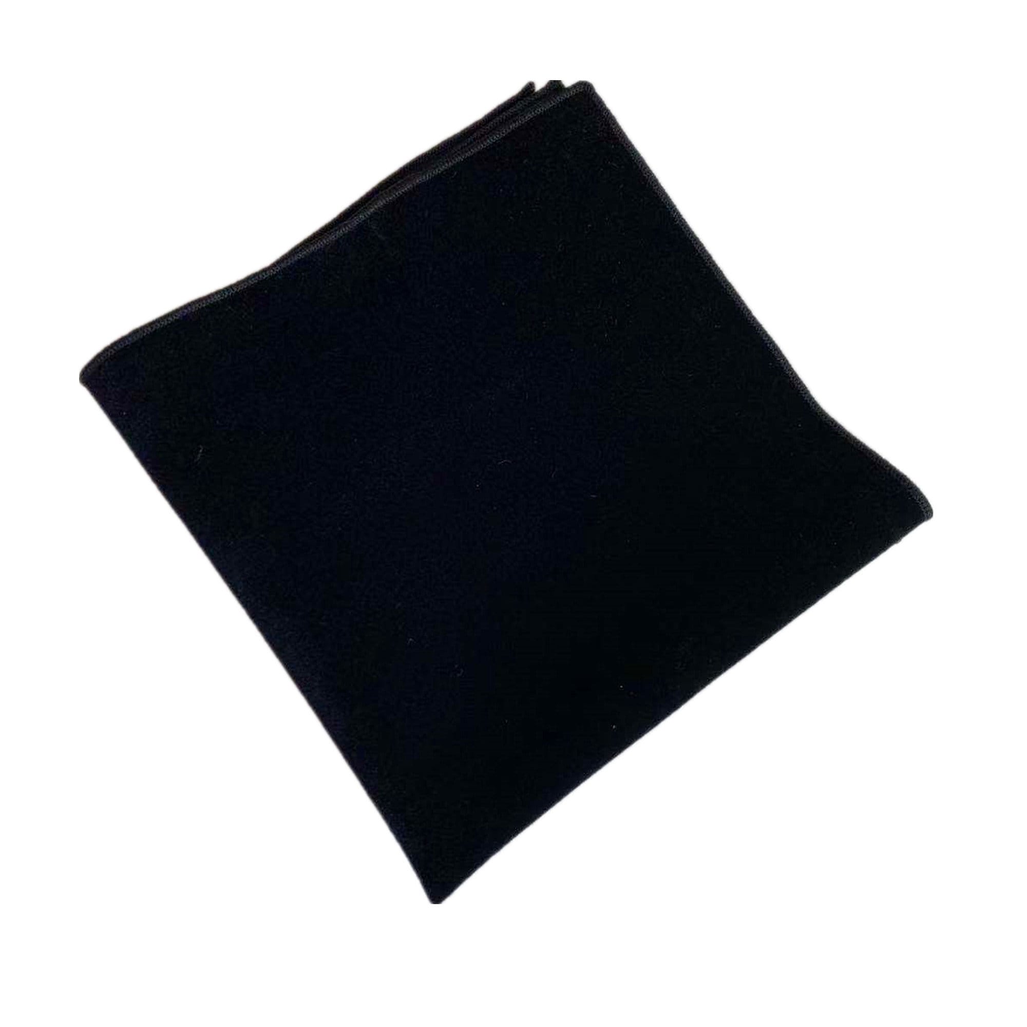 Classic Black Velvet Black Color Pocket Squares Wedding - Etsy