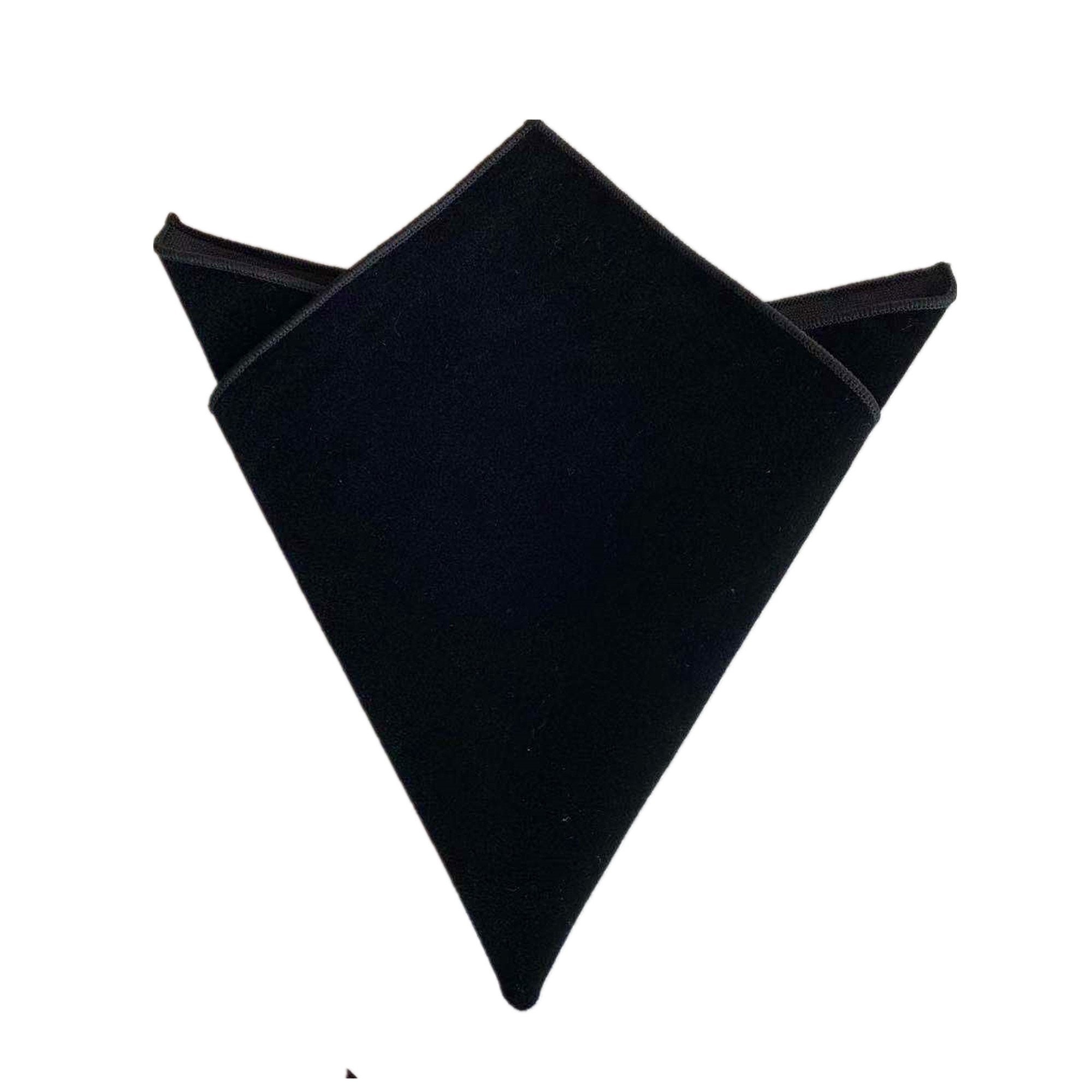 Classic Black Velvet Black Color Pocket Squares Wedding - Etsy
