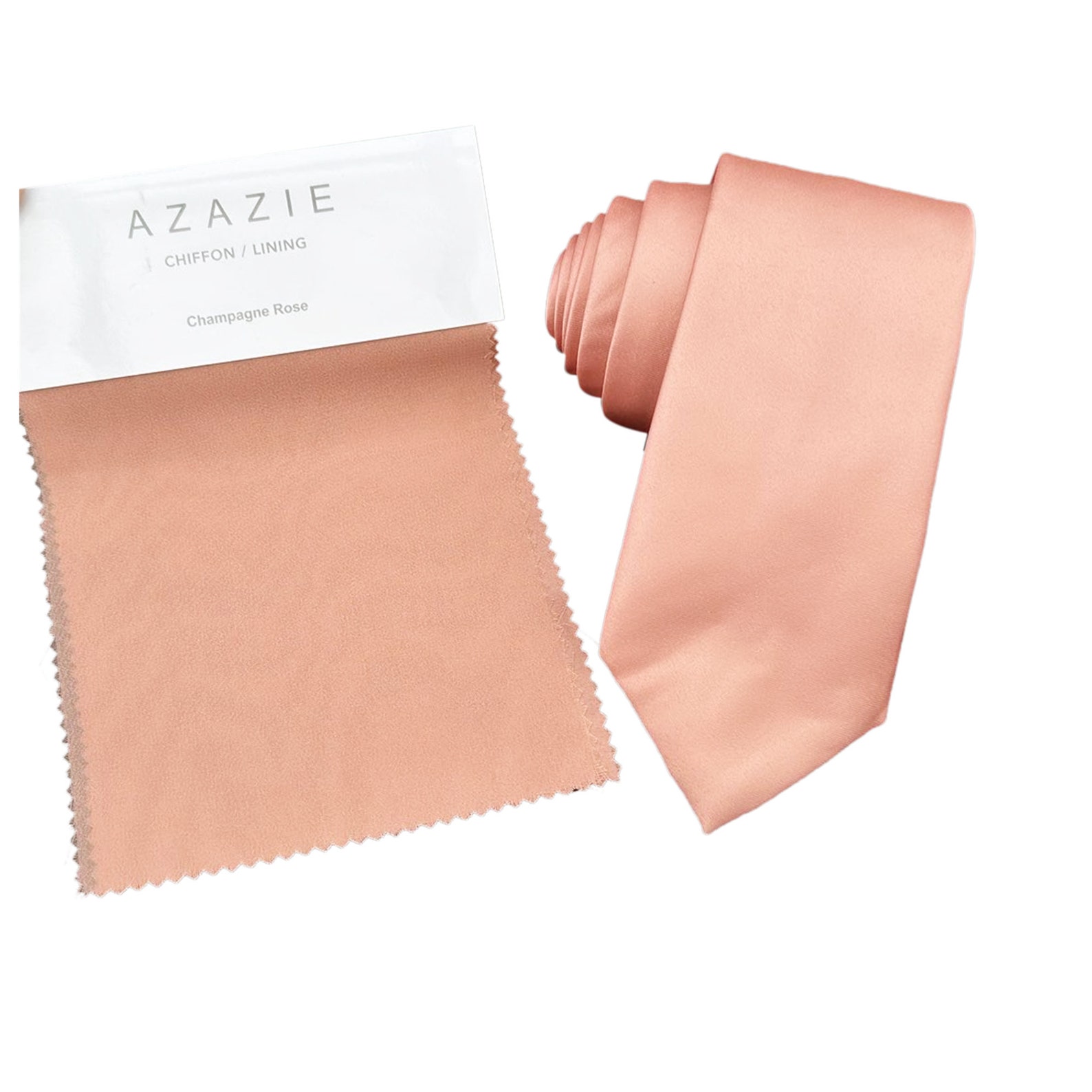 Champagne Rose Satin Wedding Tie: Men's Necktie & Pocket Square - Etsy