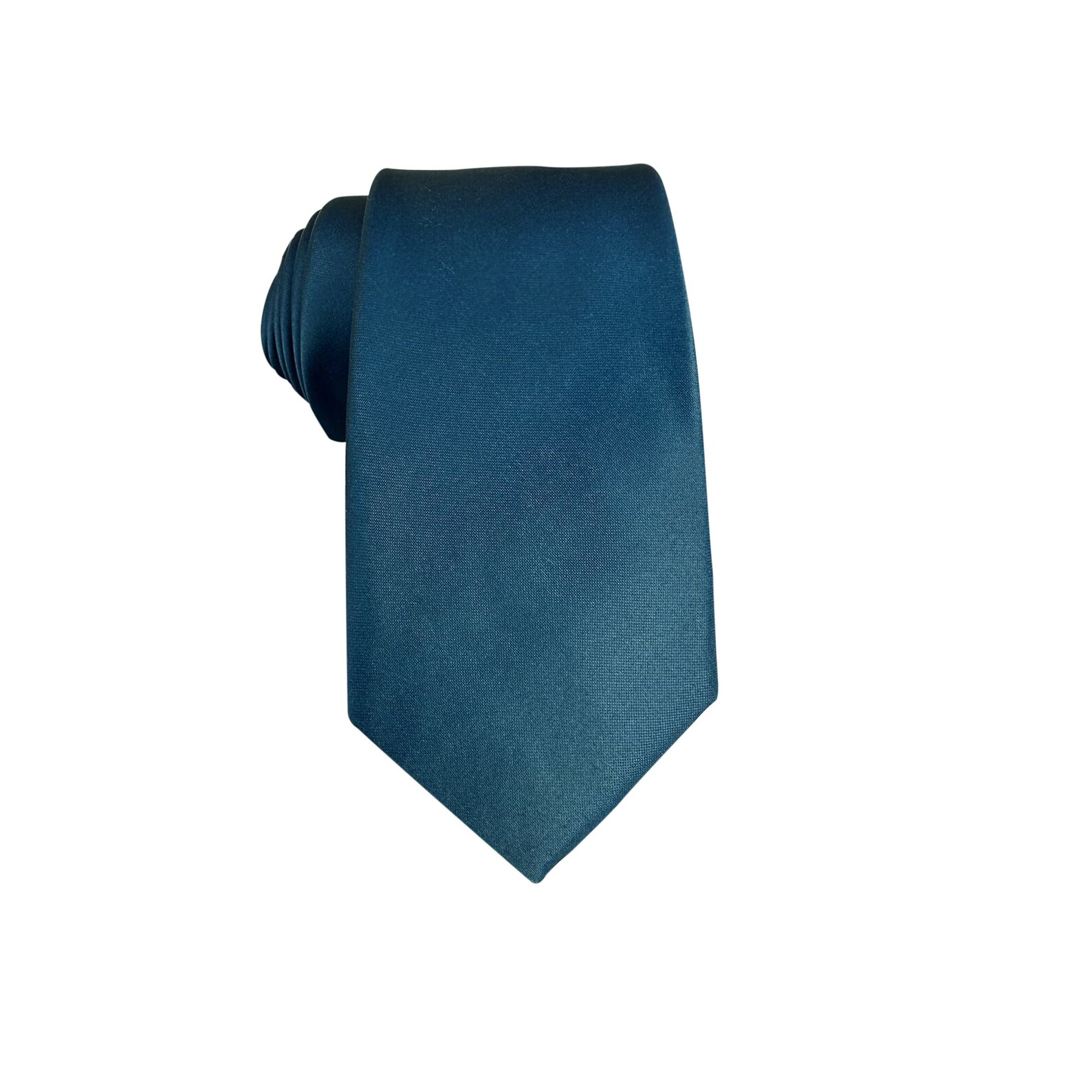Ink Blue Wedding Tie, Satin Tie & Pocket Square Set, Men's Necktie ...
