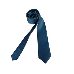 Ink Blue Wedding Tie, Satin Tie & Pocket Square Set, Men's Necktie ...