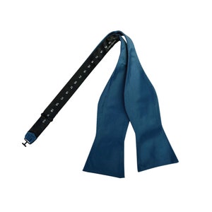 Ink Blue Wedding Tie, Satin Tie & Pocket Square Set, Men's Necktie ...