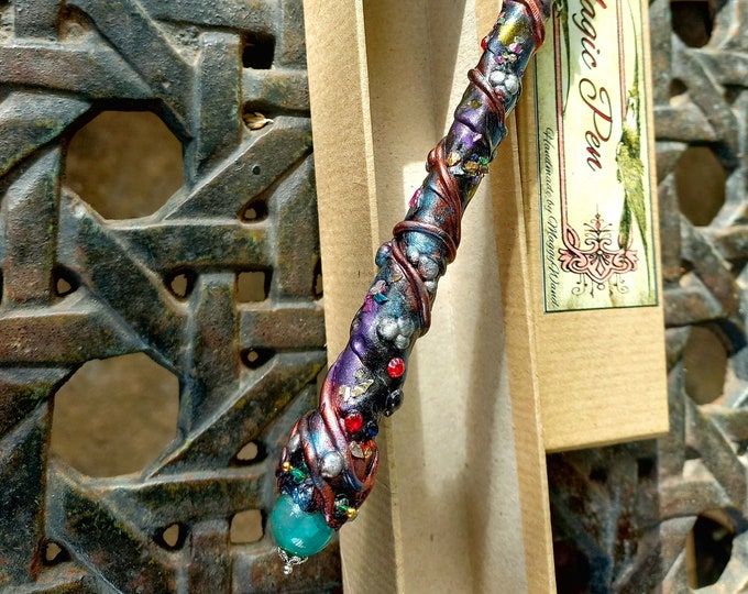 Spell Writer Pen, Magic Pen, Dragon Vein Agate, Witchy Pencil - Etsy
