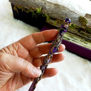 Magic Wand Pen With Amethyst, Crystal Pen, Fairy Spells Tools - Etsy