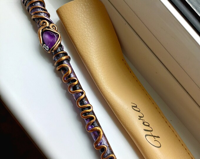 Fairy Pen Wizard Pen Magic Wand Pen Amethyst Crystal Pen Clay Pens - Etsy