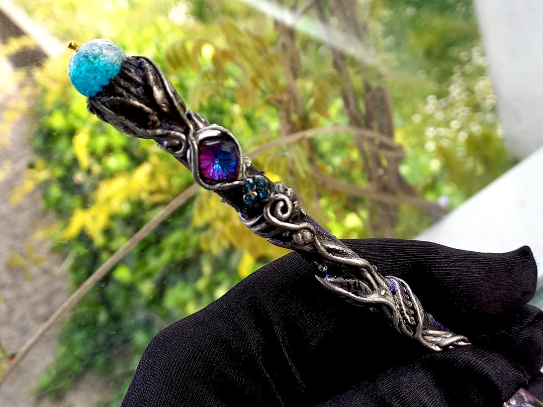 Enchanted Polymer Clay Pen With Crackle Bead Perfect for Spell Casting ...