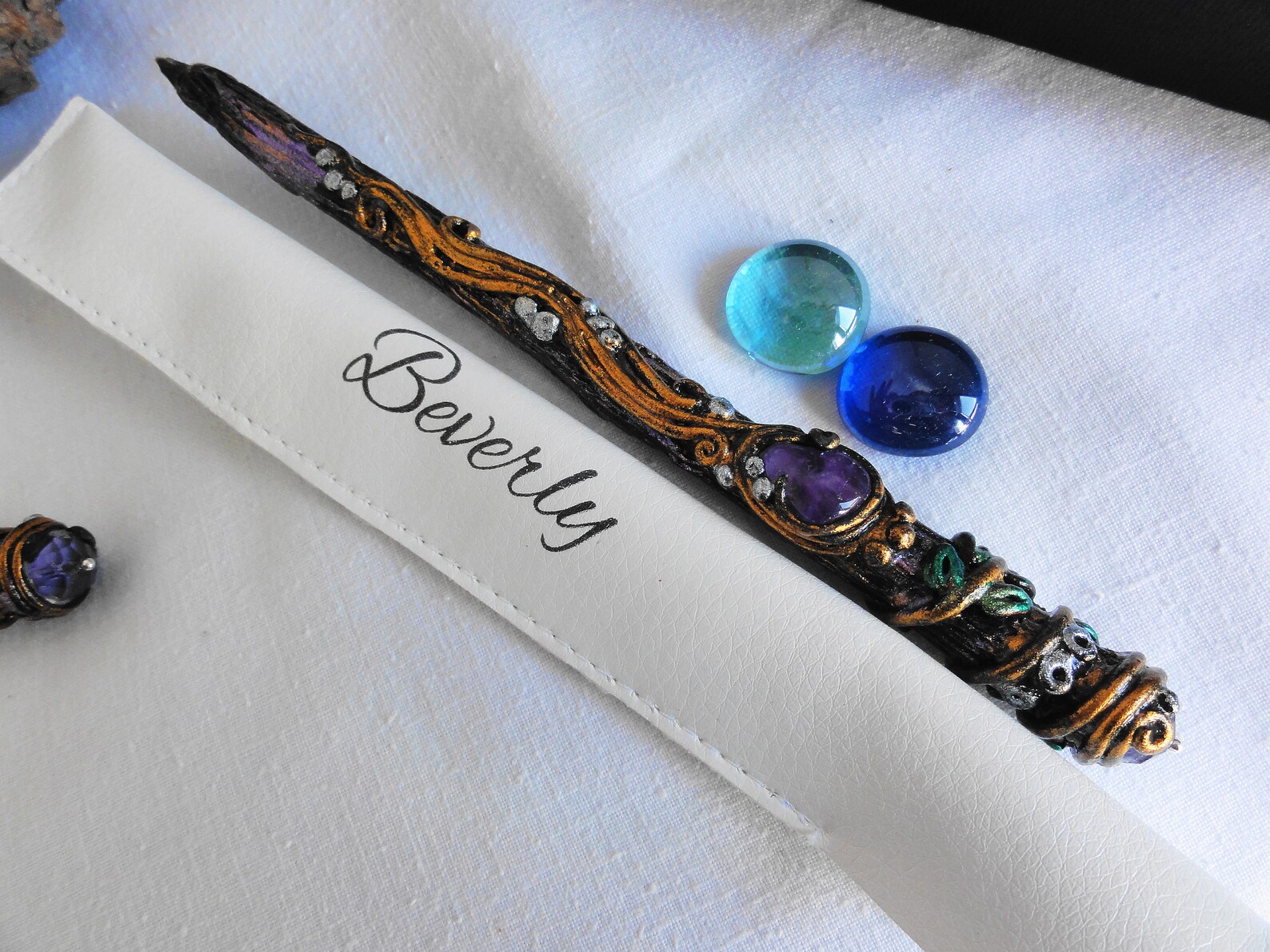 Magic Pen Wand Amethyst Spell Pen Witchy - Etsy