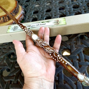 Magic Wand With Opalite, Shaman Tool, Green Witch, Handmade - Etsy