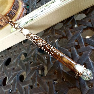 Magic Wand With Opalite, Shaman Tool, Green Witch, Handmade - Etsy