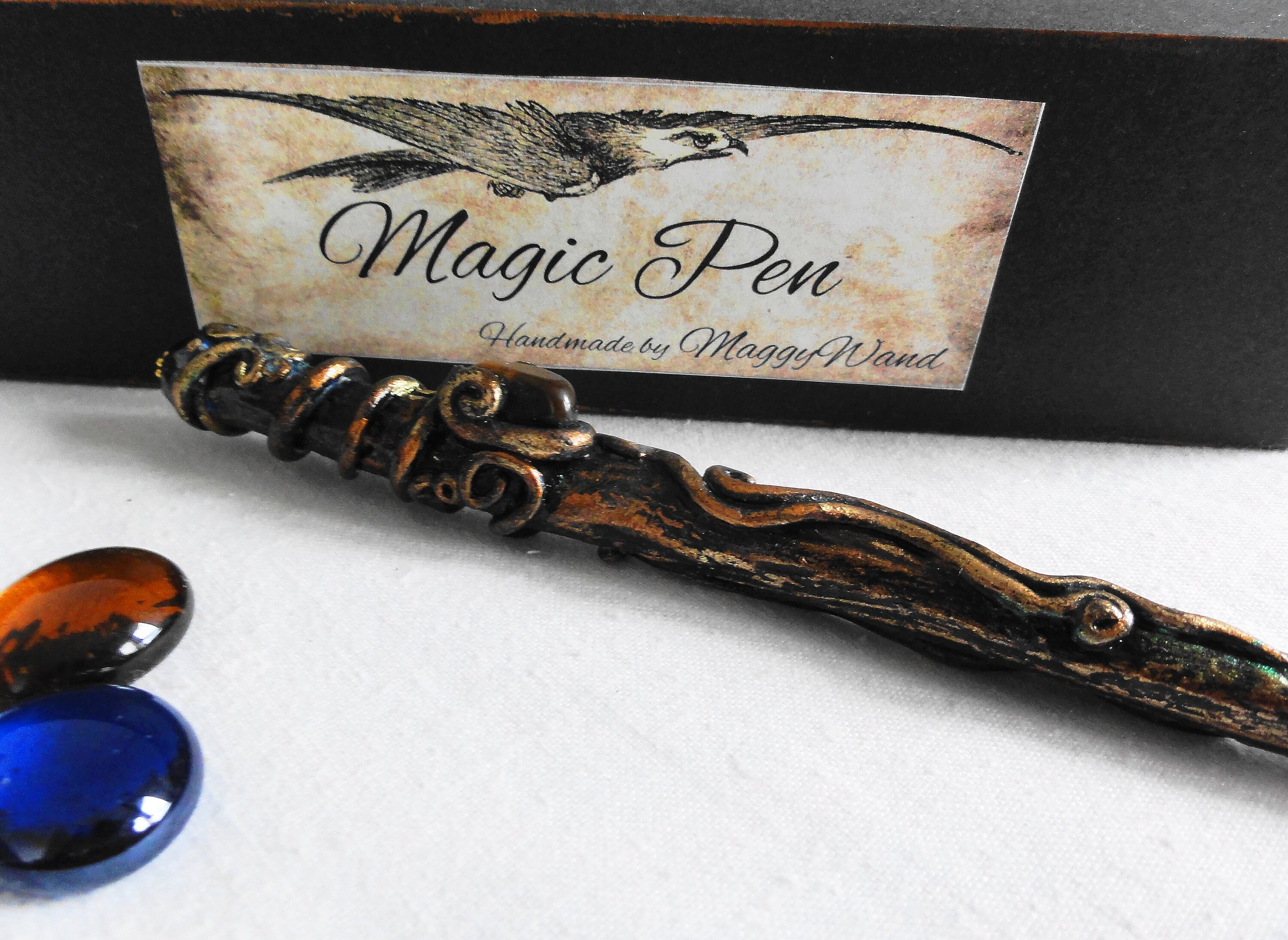 Witch Wand Pen Tigers Eye Pens Magic Wands Pencils | Etsy
