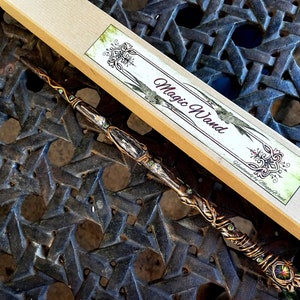 Raven Skull Magic Wand, Black Tourmaline Gemstone, Wizard Magick Wand ...