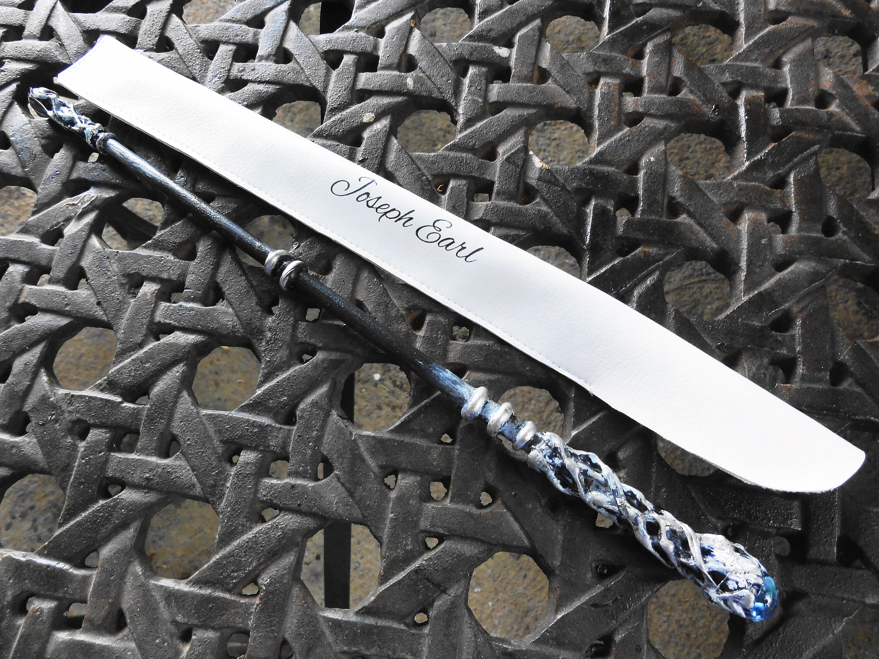 Magic Wand Silver Wand Wizard Tools Witch Wand Silver and | Etsy