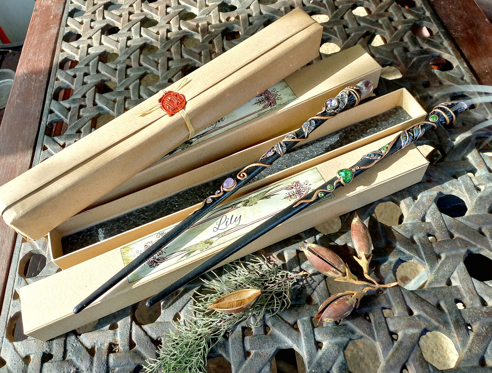 Magic Wand Gold Copper and Silver Wizard Tools Witch Wand - Etsy