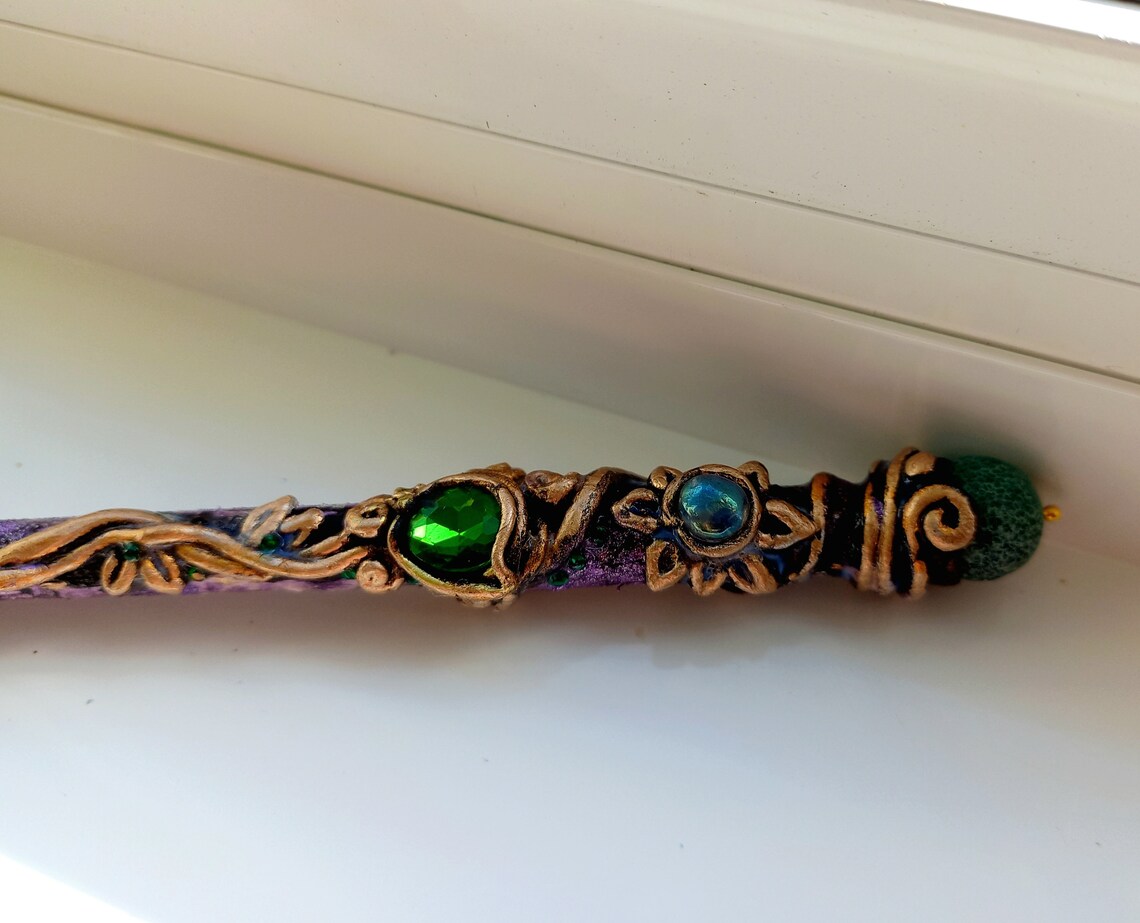Wizard Magic Pen Writer Pencil Green and Purple - Etsy
