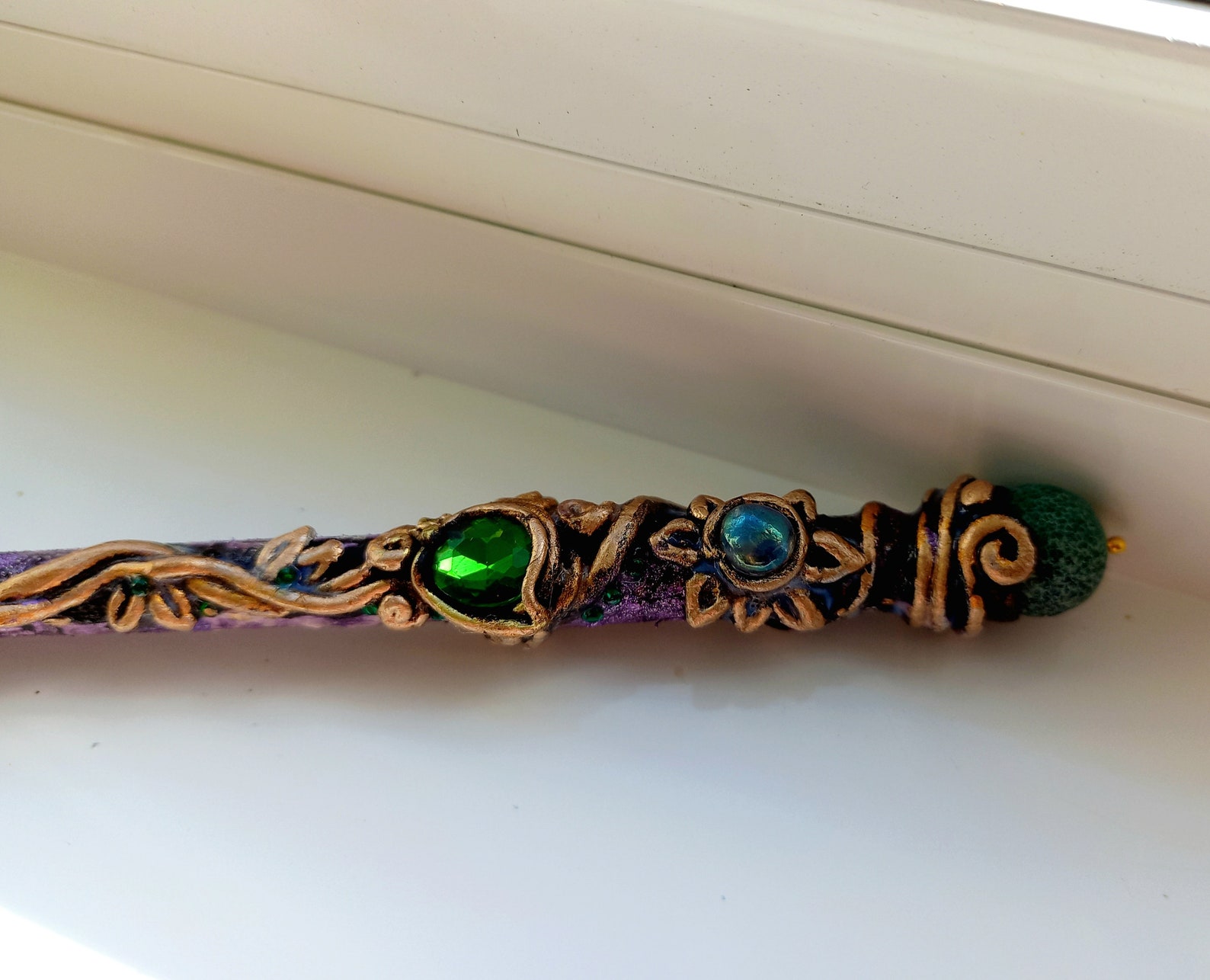 Wizard Magic Pen Writer Pencil Green and Purple - Etsy