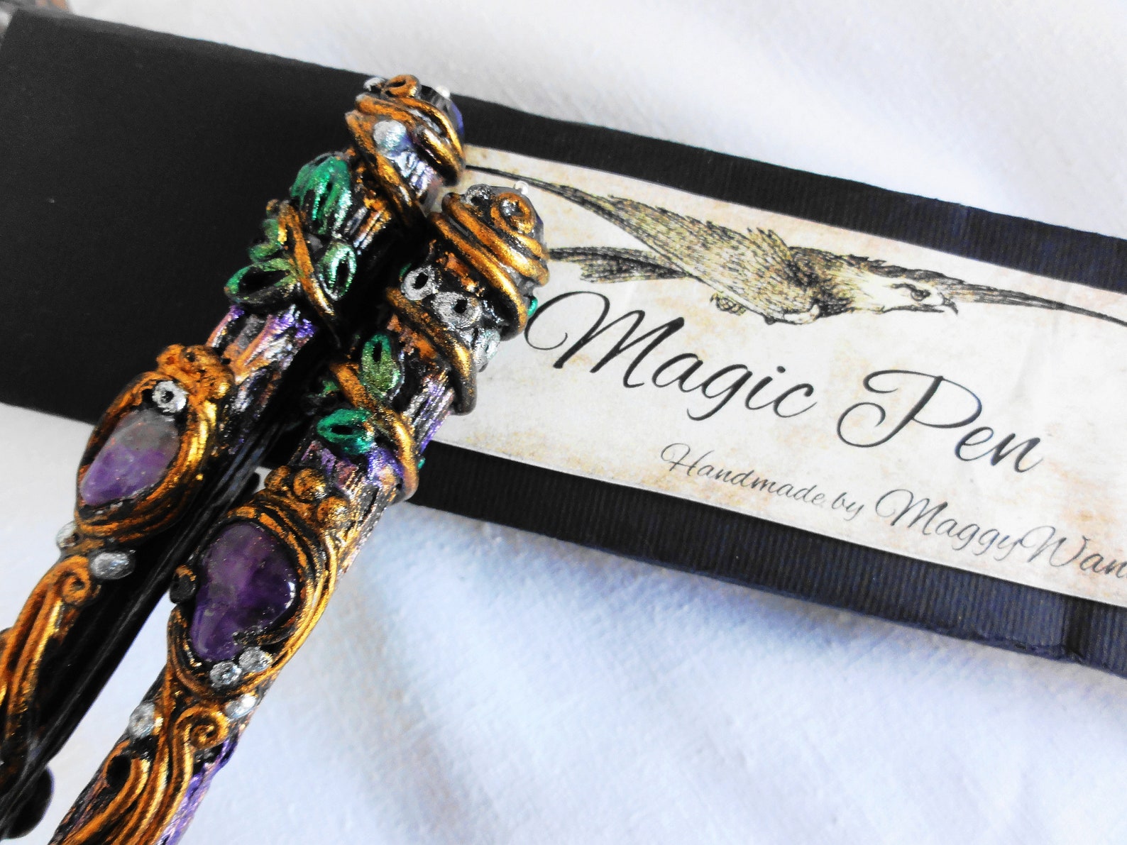 Magic Pen Amethyst Gemstone Crystal Pen Written Magic Pen - Etsy