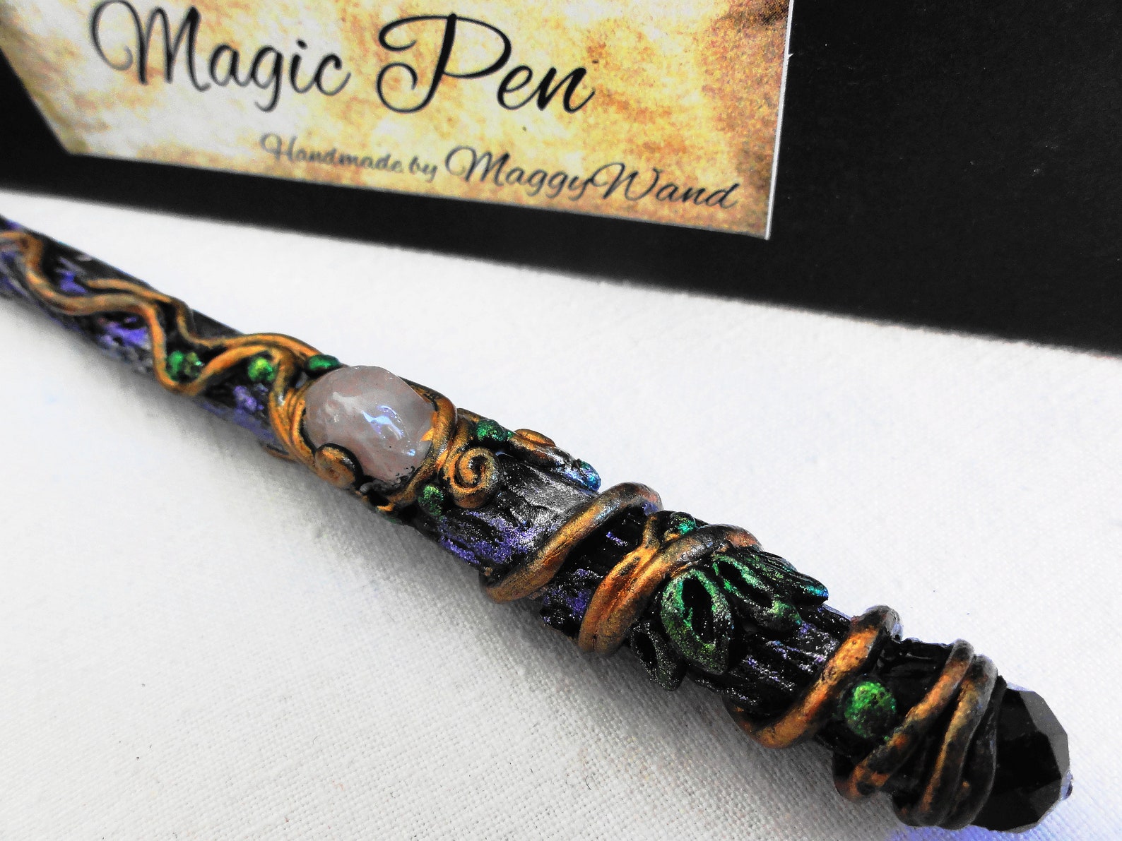 Amulet Writer Magic Pen Rose Quartz Stone Magic Wand Pencil - Etsy