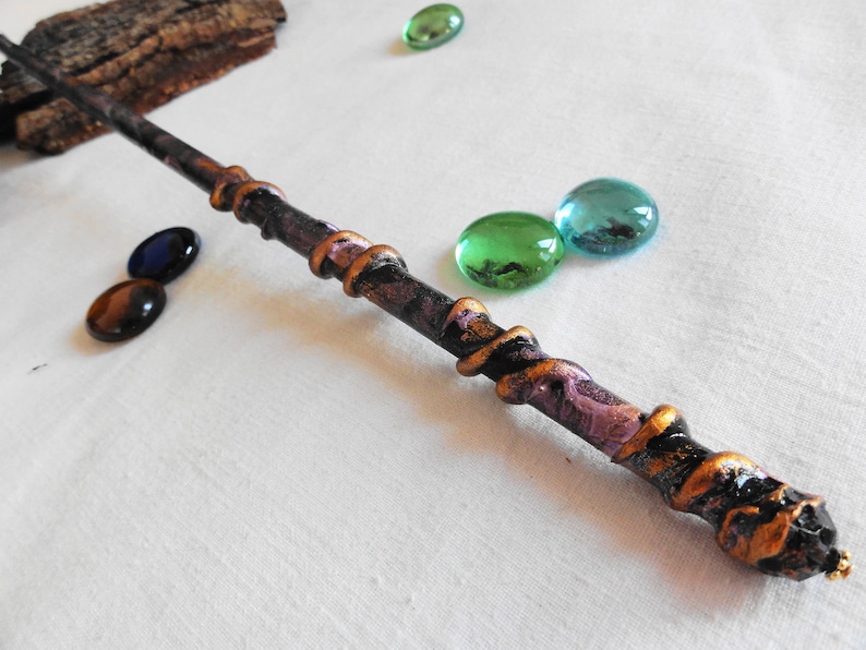 Magic Wand Wood Magic Wand Purple Magic Wand Princess Wand - Etsy