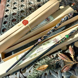 Wizard Magic Wand, Wooden Stick, Angel Aura Quartz - Etsy