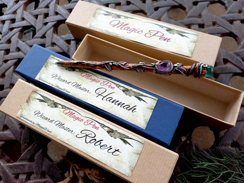 Magic Pen Angelite Gemstone Witch Tool - Etsy