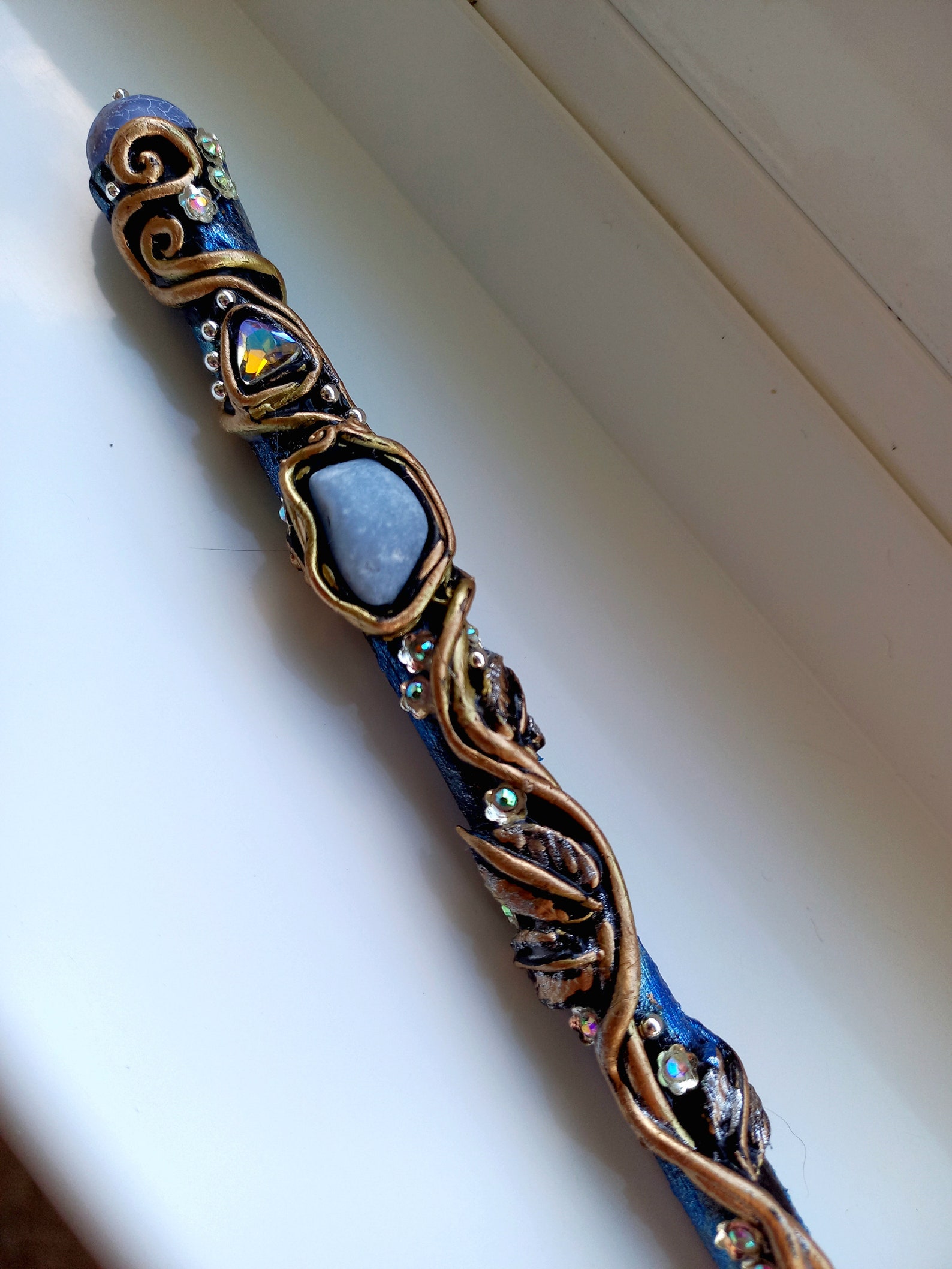 Magic Pen Angelite Gemstone Witch Tool - Etsy