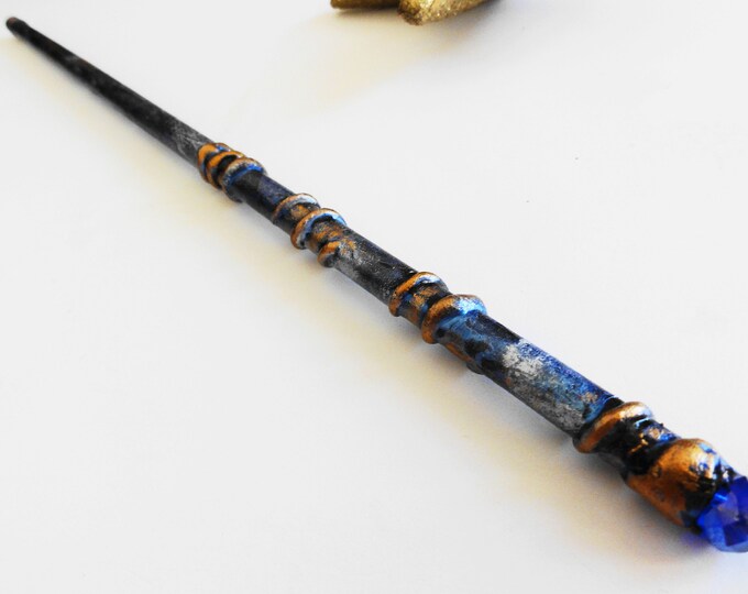 Magic Wand Blue and Gold Cosplay Magic Wand Witches Wand Party Wand ...