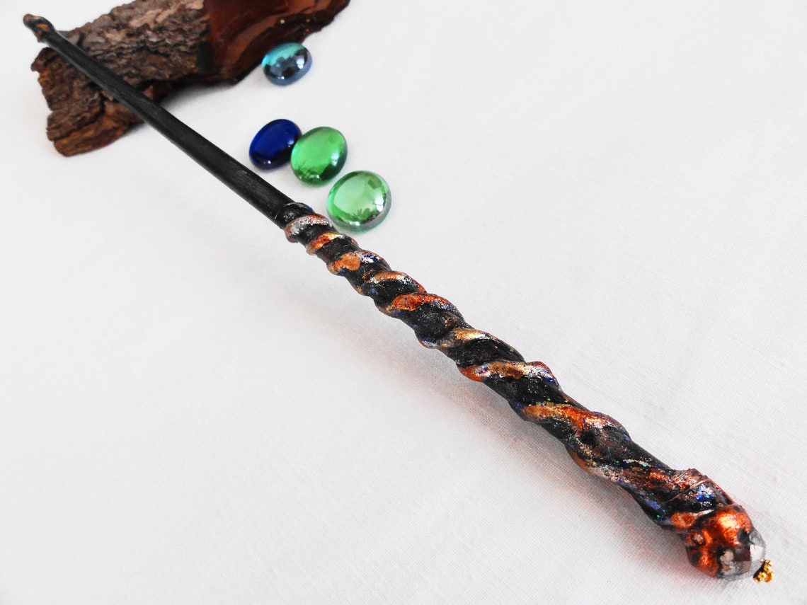 Magic Wand Gold Copper and Silver Wizard Tools Witch Wand - Etsy