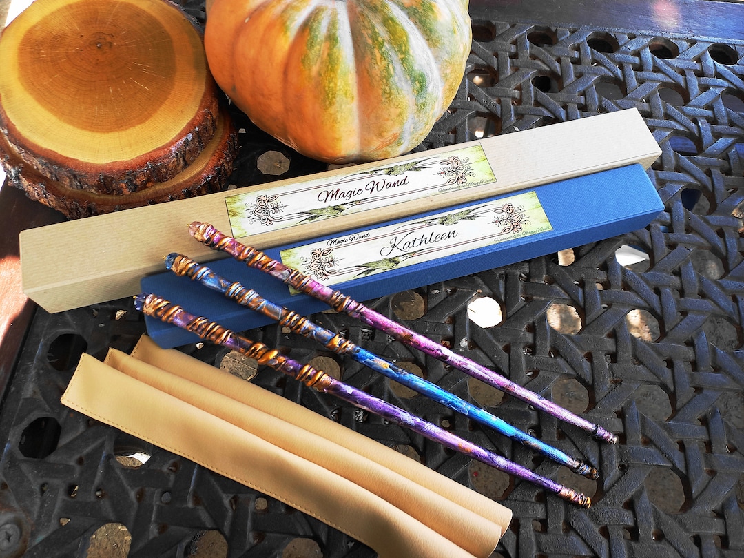 Magic Wand Pink and Gold Wood Wand. Princess Party. Pink Unicorn. Witch ...